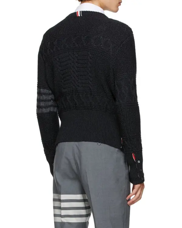 Thom Browne Aran Cable Tonal 4-bar Jumper