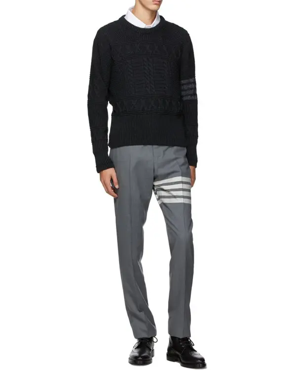 Thom Browne Aran Cable Tonal 4-bar Jumper