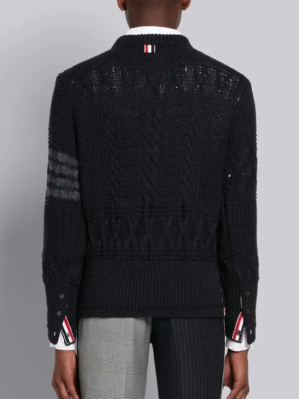 Thom Browne Aran Cable Tonal 4-bar Jumper