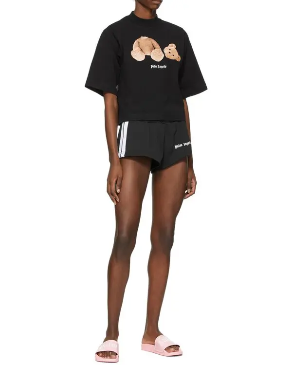 Palm Angels Bear Print Cropped T-shirt