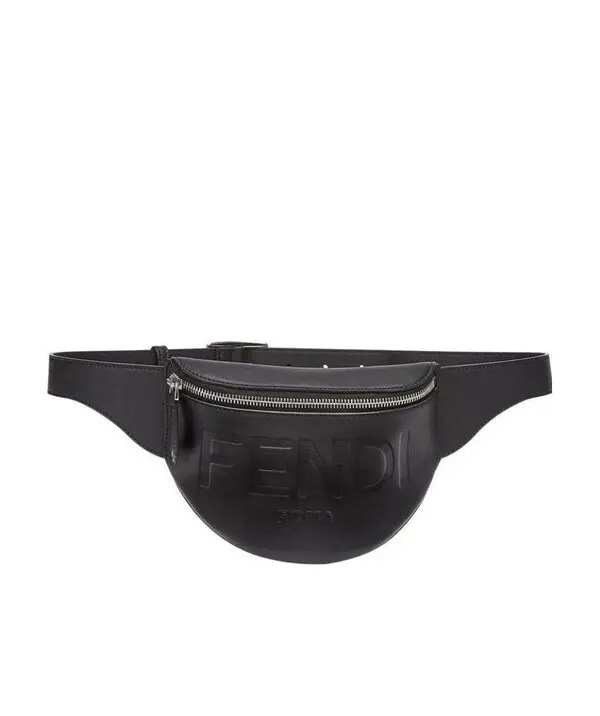 Fendi Debossed-logo Small Belt Bag - Black