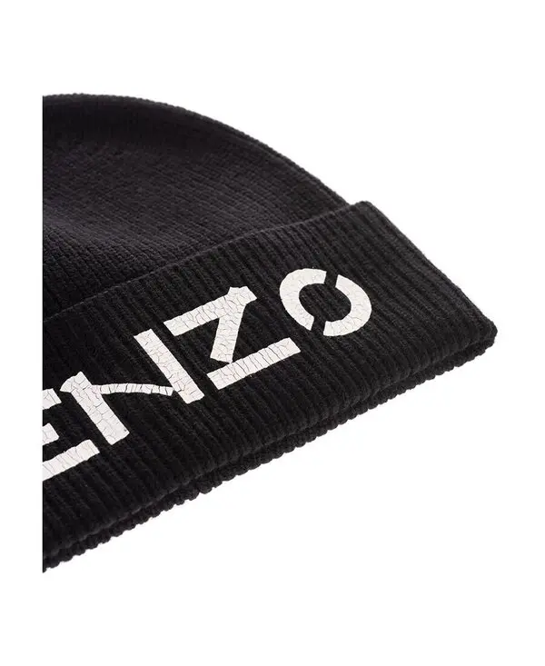Kenzo Embroidered Logo Ribbed Beanie