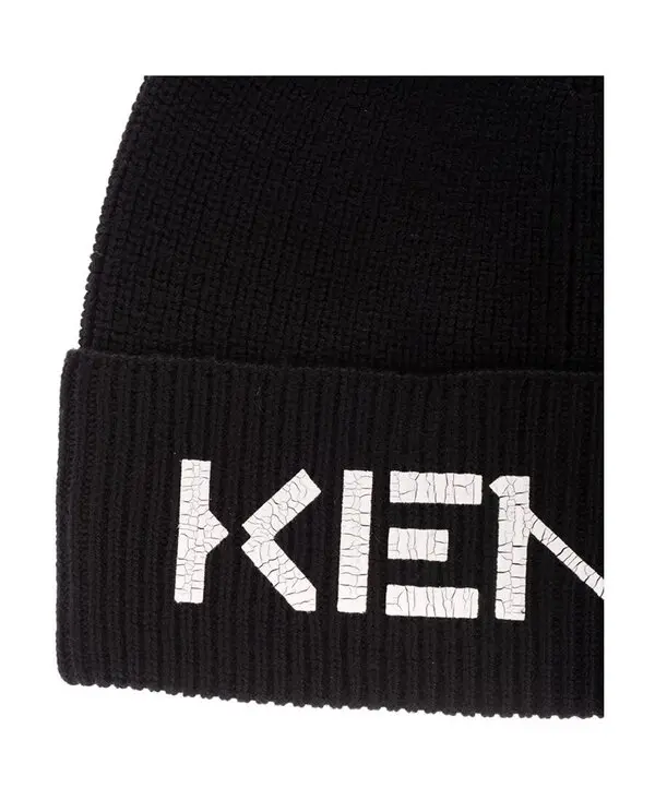 Kenzo Embroidered Logo Ribbed Beanie
