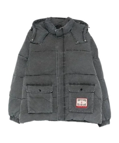 VISION OF SUPER Hooded Padded Down Jacket - Black