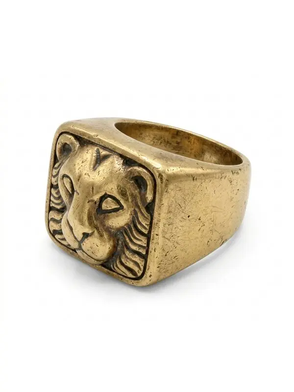MAHNAZ COLLECTION 18k Yellow Lion Ring David Webb - Gold