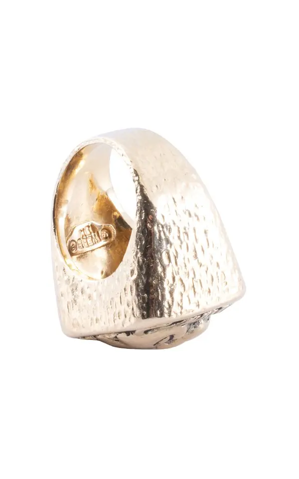 MAHNAZ COLLECTION 18k Yellow Lion Ring David Webb
