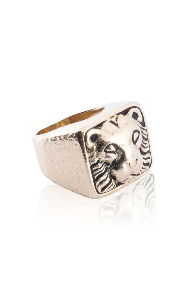 MAHNAZ COLLECTION 18k Yellow Lion Ring David Webb