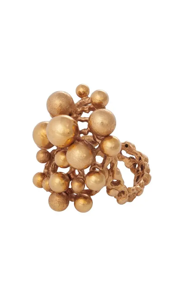 MAHNAZ COLLECTION Gilbert Albert 18k Yellow Circa 1970 Sculptural Ring