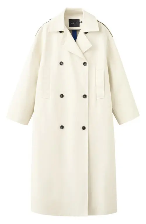 Mango Cotton Blend Trench Coat - Beige