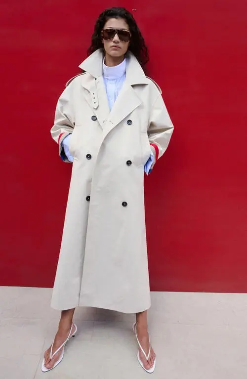 Mango Cotton Blend Trench Coat