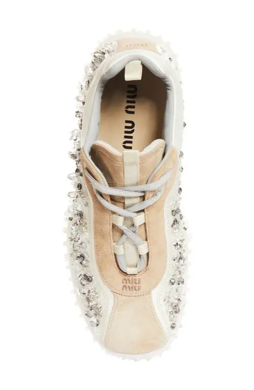 Miu Miu Trail Grip Embellished Sneaker