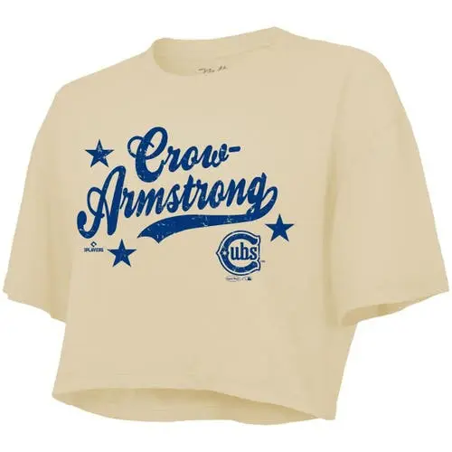MAJESTIC THREADS Pete Crow-armstrong Chicago Cubs Boxy Crop Top