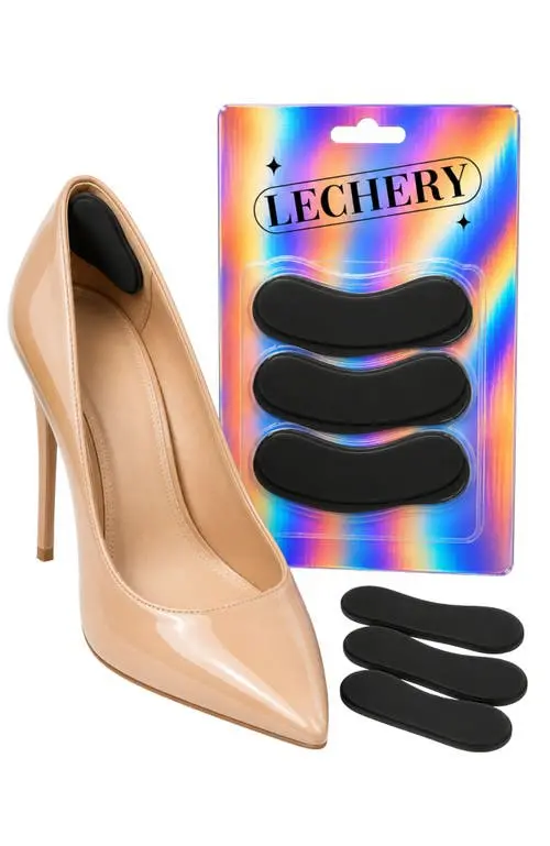LECHERY® 3-pack Heel Liners - Black