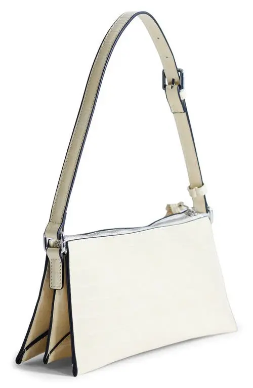 Topshop Simone Croc Embossed Faux Leather Shoulder Bag