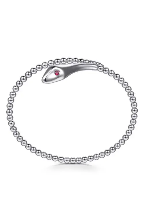 GABRIEL & CO. Ruby Snake Bujukan Bypass Bracelet