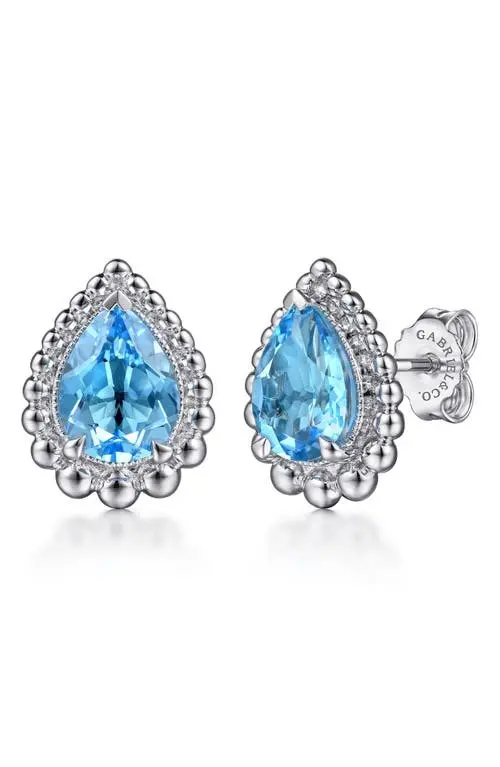 GABRIEL & CO. Blue Topaz Stud Earrings
