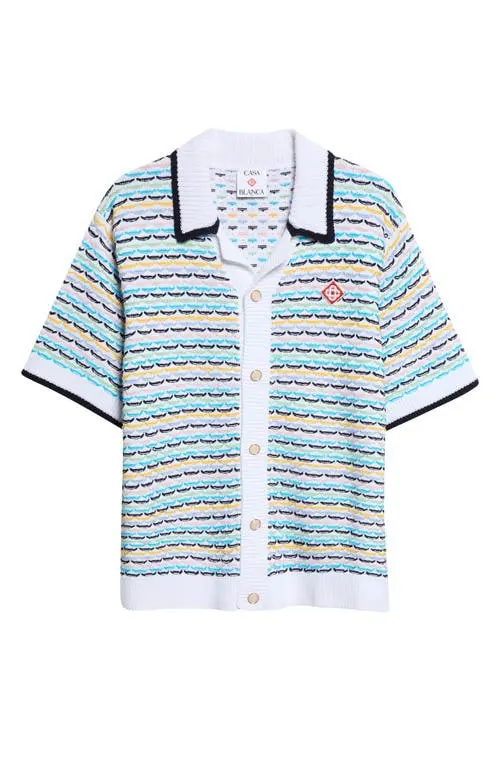 Casablanca Stripe Reverse Jacquard Sweater - Cotton