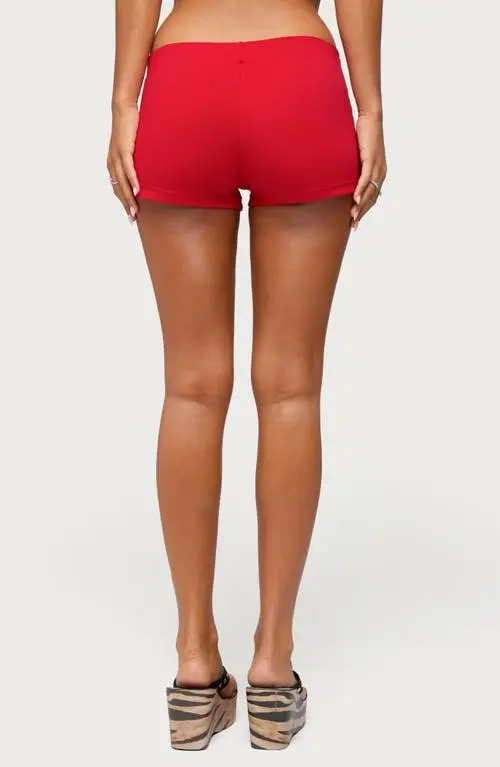 EDIKTED Briony Stretch Cotton Micro Shorts
