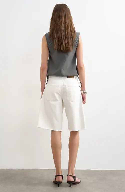 Topshop Barrel Leg Jeans Shorts
