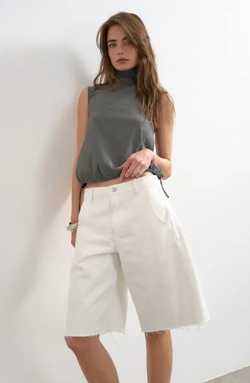 Topshop Barrel Leg Jeans Shorts