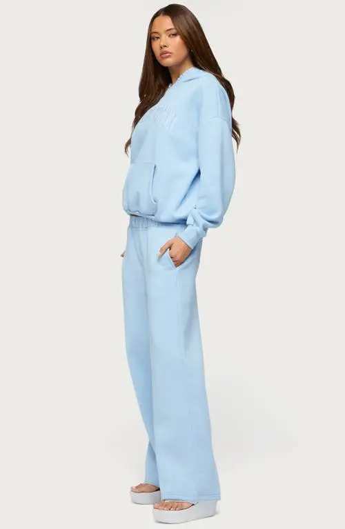 EDIKTED Core Stripe Waist Low Rise Sweatpants
