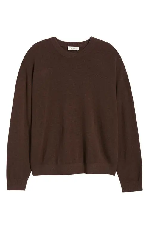 FRAME Lightweight Cashmere Crewneck Sweater - Deep Brown