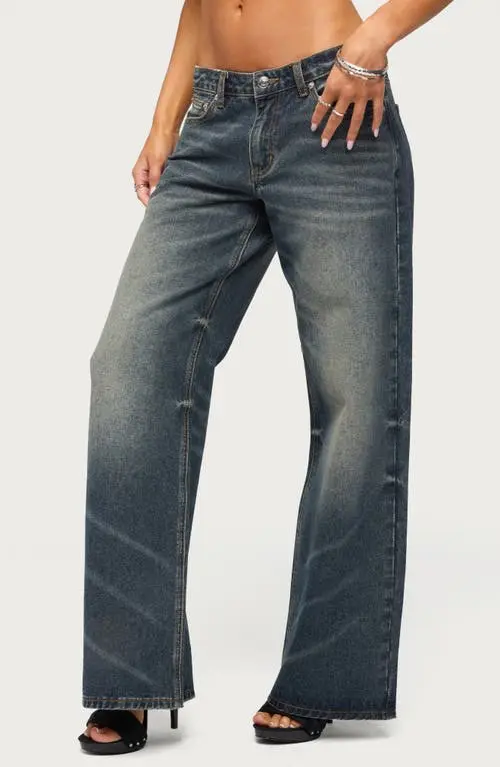 EDIKTED Raelynn Low Rise Baggy Wide Leg Jeans