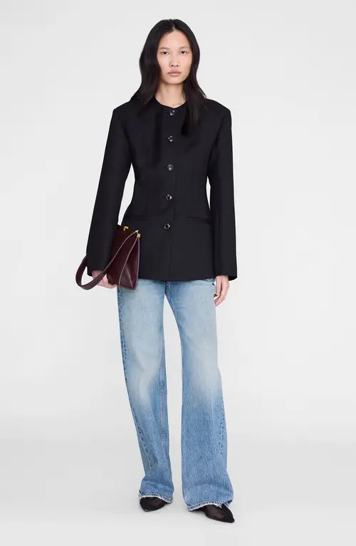 ANINE BING Smooth Leather Bag