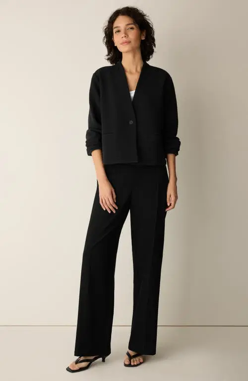 Eileen Fisher High Collar Cropped Jacket