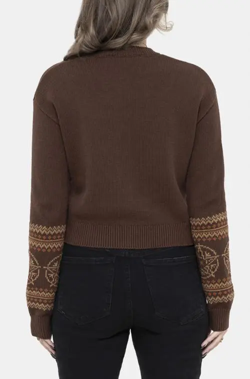 DISTURBIA Olympia Pentagram Fairisle Knit Cardigan