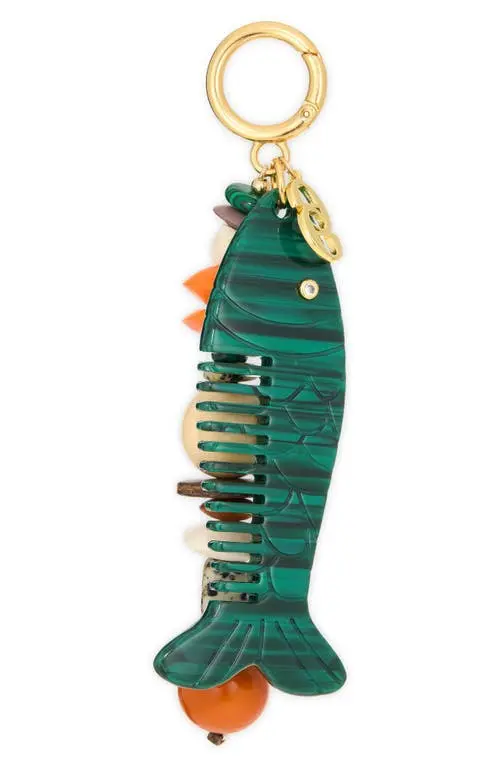 Éliou Trout Comb Bag Charm - Malachite