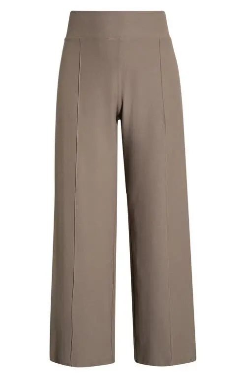 Eileen Fisher High Waist Wide Leg Seamed Pants - Cobblestone