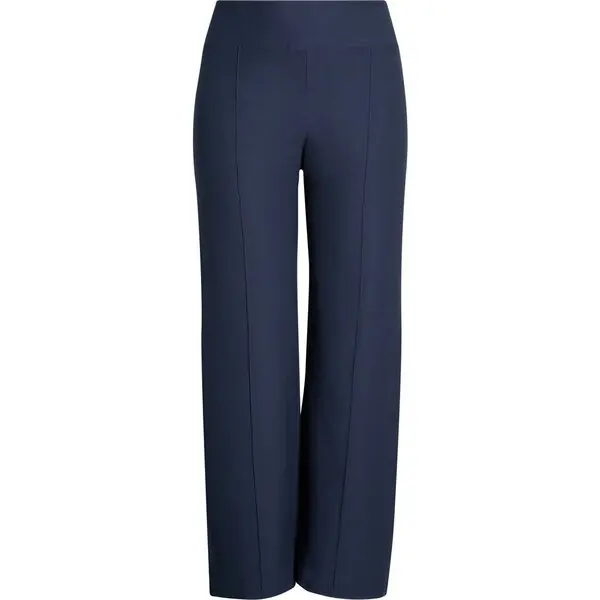 Eileen Fisher High Waist Wide Leg Seamed Pants - Maritime