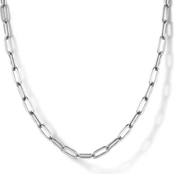 GABRIEL & CO. Paper Clip Chain Necklace - Sterling Silver