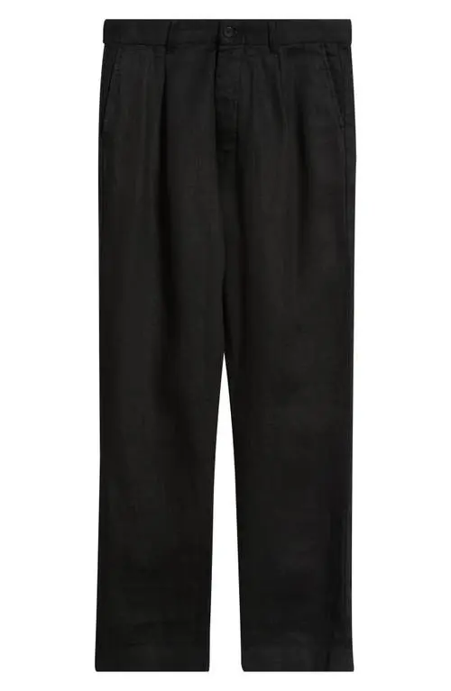 ALEX CRANE Alta Pleated Linen Trousers - Night