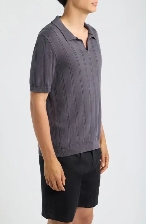 ALEX CRANE Lolo Drop Needle Sweater Polo - Ash