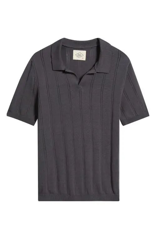 ALEX CRANE Lolo Drop Needle Sweater Polo - Ash