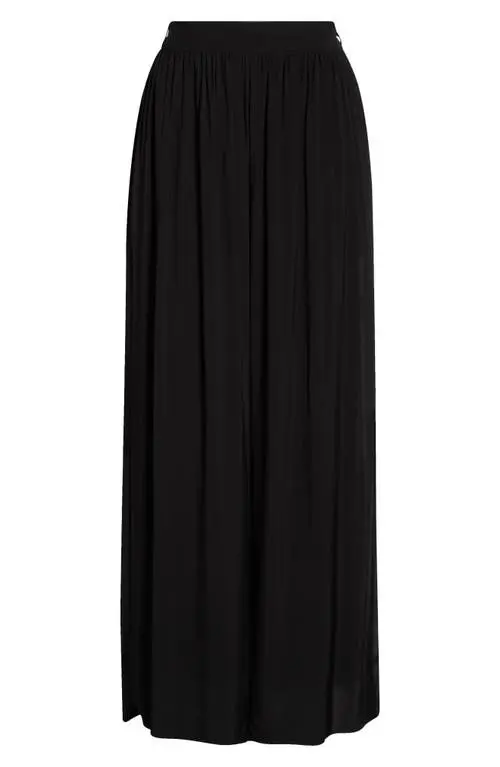 Elan Wide Leg Cover-up Pants - Black