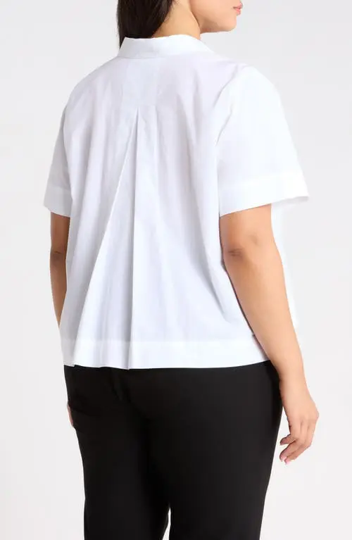 Eileen Fisher Pleated Poplin Shirt