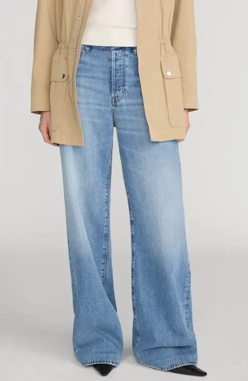 FRAME The Off Duty Loose Wide Leg Jeans - Flutter