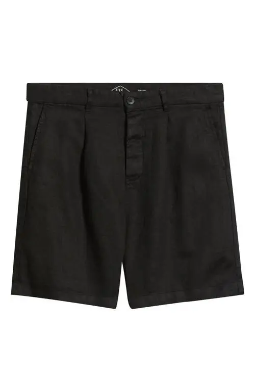 ALEX CRANE Alta Pleated Linen Shorts - Night