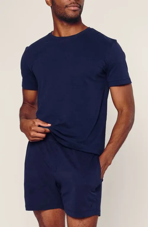 PETITE PLUME Pima Cotton Pajama Shorts - Navy