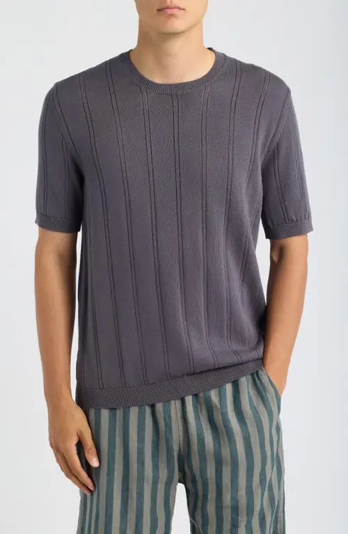 ALEX CRANE Lolo Drop Needle Sweater Tee - Ash
