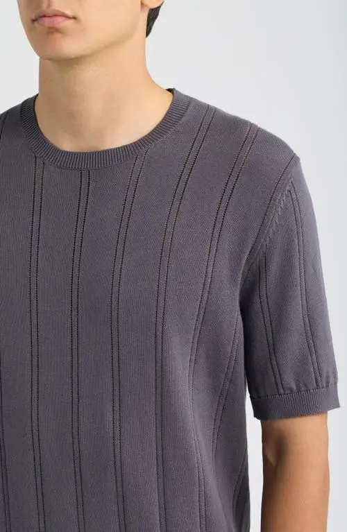 ALEX CRANE Lolo Drop Needle Sweater Tee - Ash