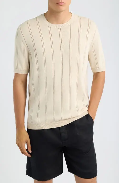 ALEX CRANE Lolo Drop Needle Sweater Tee - Sand