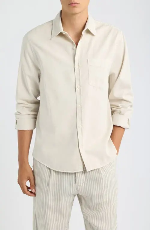 ALEX CRANE Organic Cotton Twill Long Sleeve Shirt - Cream