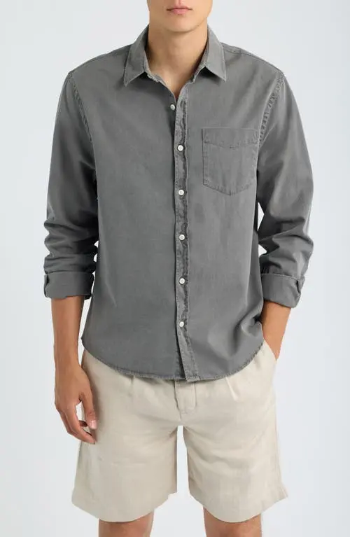 ALEX CRANE Organic Cotton Twill Long Sleeve Shirt - Slate