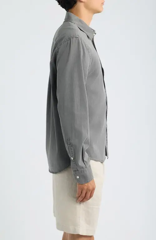 ALEX CRANE Organic Cotton Twill Long Sleeve Shirt - Slate