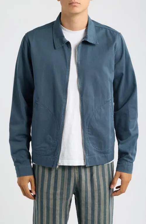 ALEX CRANE Organic Cotton Twill Zip Jacket - Blue