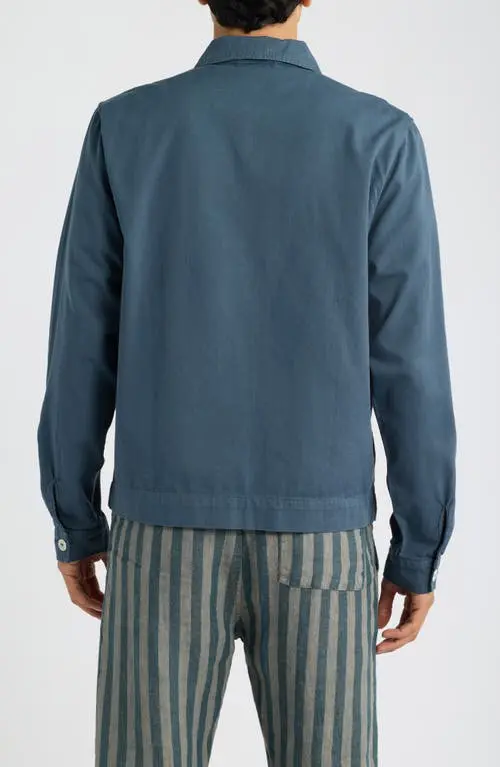 ALEX CRANE Organic Cotton Twill Zip Jacket - Blue